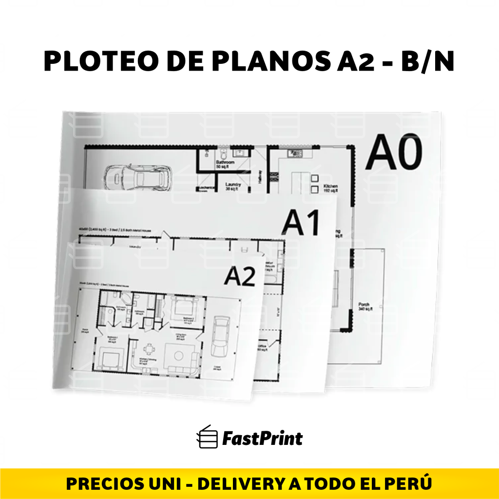 Ploteo de Planos A2 - Blanco y Negro - Ahorra Tiempo y Dinero